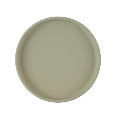China Grey Mushie Suction Childrens Silicone Plates Microwaveable Food Grade With Size Is 18*18*3.0 cm And Weight Is 200 Gram for sale