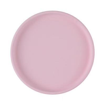 China OEM/ODM Weaning Suction Pink Colors Silicone Bowls And Plates Set 18x18 With Size Is 18*18*2.5cm And Weight Is 200Gram for sale