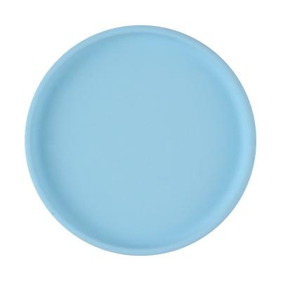 China Silicone Bowls And Plates Set 18x18cm OEM/ODM Weaning Suction Blue Colors 200g Weight for sale