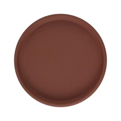 China Dark Brown Mushie Suction Childrens Silicone Plates Microwaveable Food Grade With Size 18*18*3.0cm And Weight Is 200Gram for sale