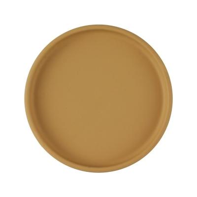 China Golden Mushie Suction Childrens Silicone Plates Microwaveable Food Grade With Size 18*18*3.0 cm And Weight Is 200 Gram for sale
