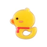 China 2 Colors Yellow Duck Watermelon Silicone Baby Teether Mesh Fruit Customized With Size 8*7.3cm And Weight Is 30Gram for sale