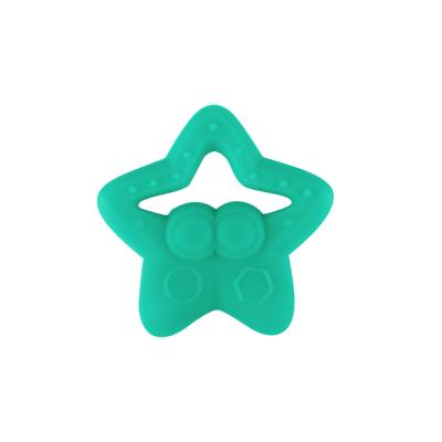 China 6.7*6.7*1.2cm Silicone Teether Starfish Shape for OEM/ODM Service in Green Color for sale