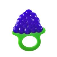 China JOURJOY Purple Grape Shape Two color Silicone Teether 8.9*7.5cm Size 19g Weight for sale