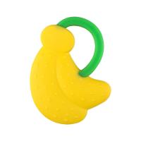 China Yellow Colors Silicone Fruit Shape Banana Elephant Teether Bicolor Custom With Size Is 8.1*8.3 cm And Weight Is 22 Gram for sale