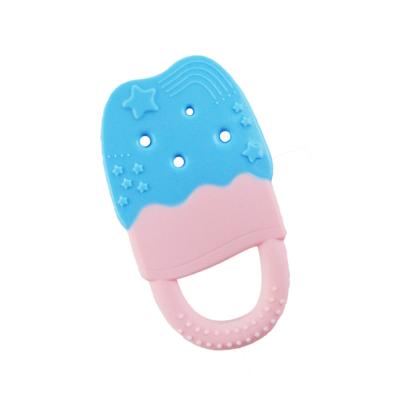 China Blue 2 Colors 29 Gram Silicone Baby Teether Fruit Animal Shape OEM Service And Size 9.3*5.3*0.9 cm And Weight Is 29 Gram for sale