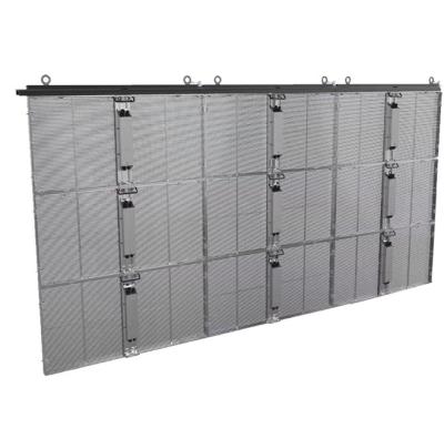 China Indoor High Brightness  SMD LED Curtain Display Glass Media Display Aluminum Body Excellent Heat Conduction Effect for sale