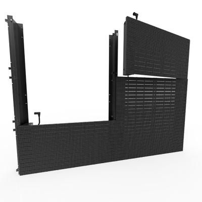 China Noiseless Media Facade Lighting Economical  L500×H1000mm Cabinet Size Transparent Led Curtain for sale