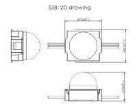 China Architectural Lighting LED Pixel Dot Anti Uv PC Lens Multiple Lighting Disturbutions for sale
