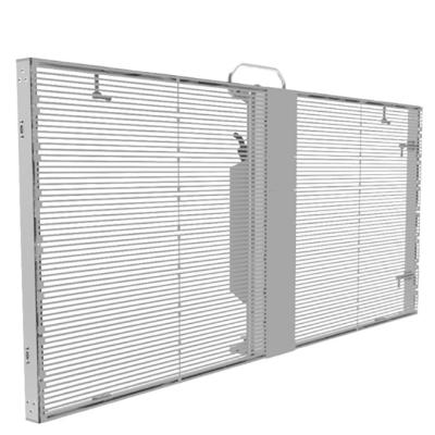 China Transparent Led Curtain Flam Retardant Curved  High Definition Led Media Facade for sale