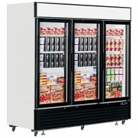 China 1380L Anti Fog 3 Glass Door Upright Display Freezer -18°C to -23°C Temperature Range 2025x730x2000mm for sale