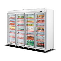 China Commercial Upright Beverage Display Freezer 2000L-3200L Capacity with 1200W-1800W Power for sale