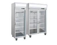 China Beverage Upright Display Freezer 440-930L Capacity with 950W-1150W Power and Digital Temperature Control for sale