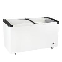 China 358L Glass Door Deep Chest Ice Cream Display Freezer - 1294×598×835mm, -18°C to 10°C Temperature Range for sale