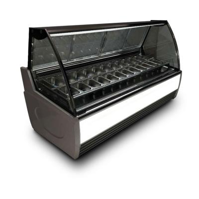 China Explosion Proof 24 Plates Ice Cream Showcase Freezer - 3KW Power, 2300×980×1350mm Dimensions for sale