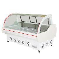 China Portable Meat Display Freezer 679-879L Capacity with 220V Power and Stainless Steel Platform for sale