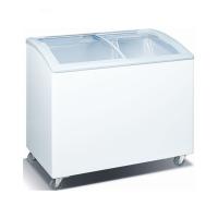 China Deep Chest Glass Door Display Freezer 208L-248L Capacity with R290 Refrigerant and Sliding Doors for sale