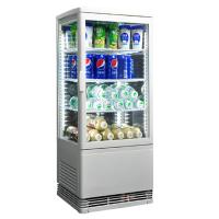 China Commercial Four Side Table Top Glass Door Display Freezer 58L-98L Capacity with 180W Power and 0-12°C Range for sale