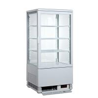 China Commercial Four Side Table Top Glass Door Display Freezer 58L-98L Capacity with 180W Power and 0-12°C Range for sale