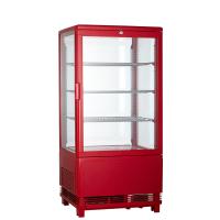 China Commercial Four Side Table Top Glass Door Display Freezer 58L-98L Capacity with 180W Power and 0-12°C Range for sale