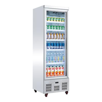 China Supermarket 460L Beverage Upright Glass Door Freezer - 750×710×2030mm Commercial Refrigeration with -18℃ to -22℃ Range for sale