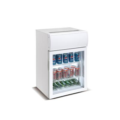 China Hotel Ice Cream Countertop Display Fridge - 50L Capacity, 460×495×795mm, 1kW·h/24h Power Consumption for sale