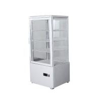 China Vertical 4 Flat Glass Countertop Display Chiller 58L-98L Capacity 0-12℃ Temperature Range for Convenience Stores for sale