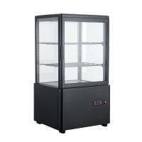 China Vertical 4 Flat Glass Countertop Display Chiller 58L-98L Capacity 0-12℃ Temperature Range for Convenience Stores for sale