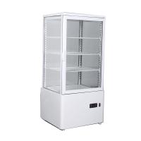 China Vertical 4 Flat Glass Countertop Display Chiller 58L-98L Capacity 0-12℃ Temperature Range for Convenience Stores for sale