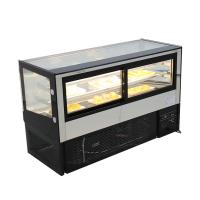 China 130L Sliding Glass Door Cake Table Top Display Chiller 220V 300W with LED Lighting and Marble Finish for sale
