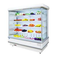 China Air Curtain 1955L Upright Open Display Chiller with Panasonic Compressor and LED Lighting - 2500×900×1980mm for sale