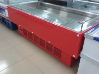 China Stainless Steel Open Fish Display Freezer 6FT-12FT Models with 260-420W Power Consumption for Supermarkets for sale