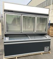 China 900L Multipurpose Double Glass Door Upright Freezer with Danfoss Compressor - 220V/50-60Hz Dual Zone Commercial Refrigeration for sale
