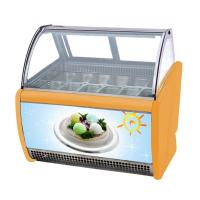 China Small Hard Ice Cream Display Freezer 1605x1120x1386mm with 1520W Embraco Compressor and -22°C Temperature for sale