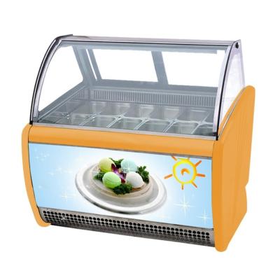 China Small Hard Ice Cream Display Freezer 1605x1120x1386mm with 1520W Embraco Compressor and -22°C Temperature for sale