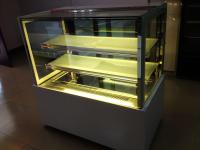 China Vertical Cake Display Freezer 1200-1800mm with 2-10℃ Temperature Range and LED Lighting for sale