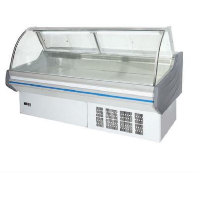 China Air Cooling Delicatessen Supermarket Meat Display Freezer 1200-2500mm Width with 0-5°C Temperature Range for sale