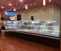 China Air Cooling Delicatessen Supermarket Meat Display Freezer 1200-2500mm Width with 0-5°C Temperature Range for sale