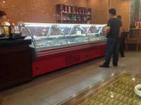China Air Cooling Delicatessen Supermarket Meat Display Freezer 1200-2500mm Width with 0-5°C Temperature Range for sale