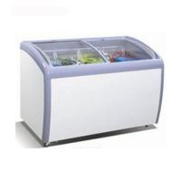 China Deep Chest Glass Door Display Freezer 208L-248L Capacity with R290 Refrigerant and Sliding Doors for sale