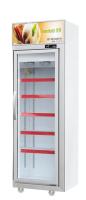 China Fan Cooling Vertical Glass Door Freezer 1250L Capacity 800W Power for Convenience Stores for sale