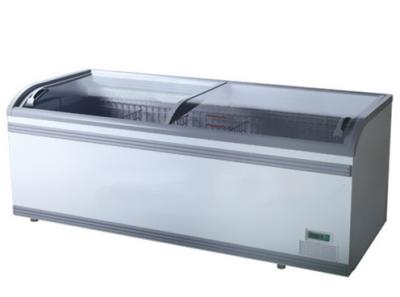 China 2.1m Horizontal Island Freezer for Supermarkets - 700W Danfoss Compressor with -18°C to -22°C Temperature Range for sale