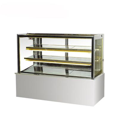 China Commercial 290L Flat Glass Countertop Display Chiller with 2-8°C Temperature Range and 900×730×1200mm Dimensions for sale