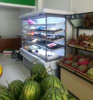 China Supermarket 4 Layer Vertical Open Display Chiller 2500x1000x2000mm 1408W with CE Certification for sale