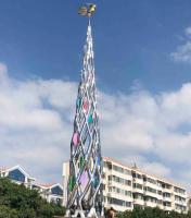 China Contemporary Stainless Steel Large Outdoor Sculpture 10.0 Meter Height for sale