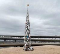 China Contemporary Stainless Steel Large Outdoor Sculpture 10.0 Meter Height for sale