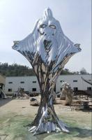 China Outdoor Large Polished Stainless Steel Sculpture SS316L 5.7 Meter Height for sale