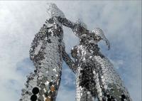 China Outdoor Large Abstract Stainless Steel Sculpture For Public Decoration for sale