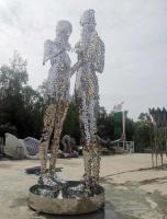 China Outdoor Large Abstract Stainless Steel Sculpture For Public Decoration for sale