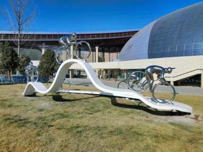 China Stainless Steel Outdoor Modern Art Sculpture For Garden Decoration for sale